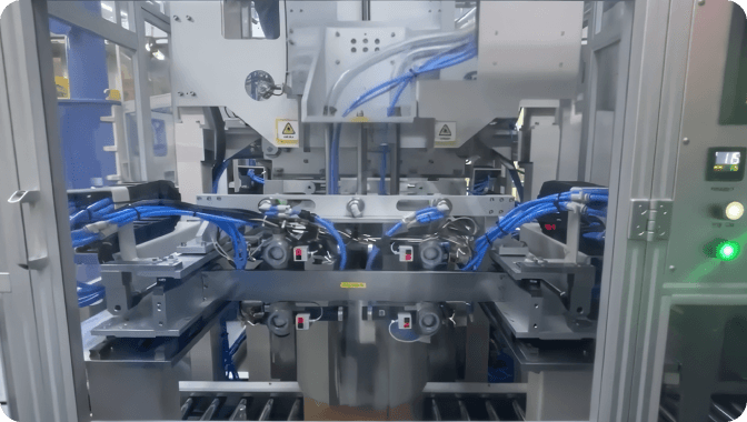 Photo of packaging automation equipment installed in a factory